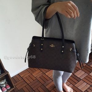 Coach | Bags | Coach Signature Drawstring Carryall Nwt | Poshmark